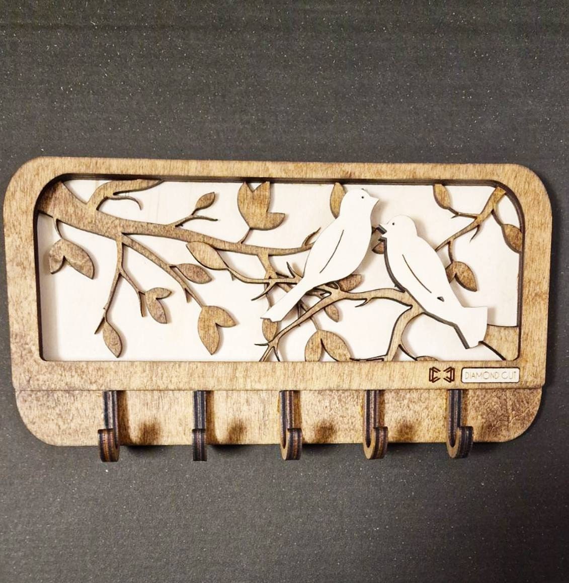 Home Key Holder Birds Laser Cut Files, Vector File, Key Hanger DXF, AI ...