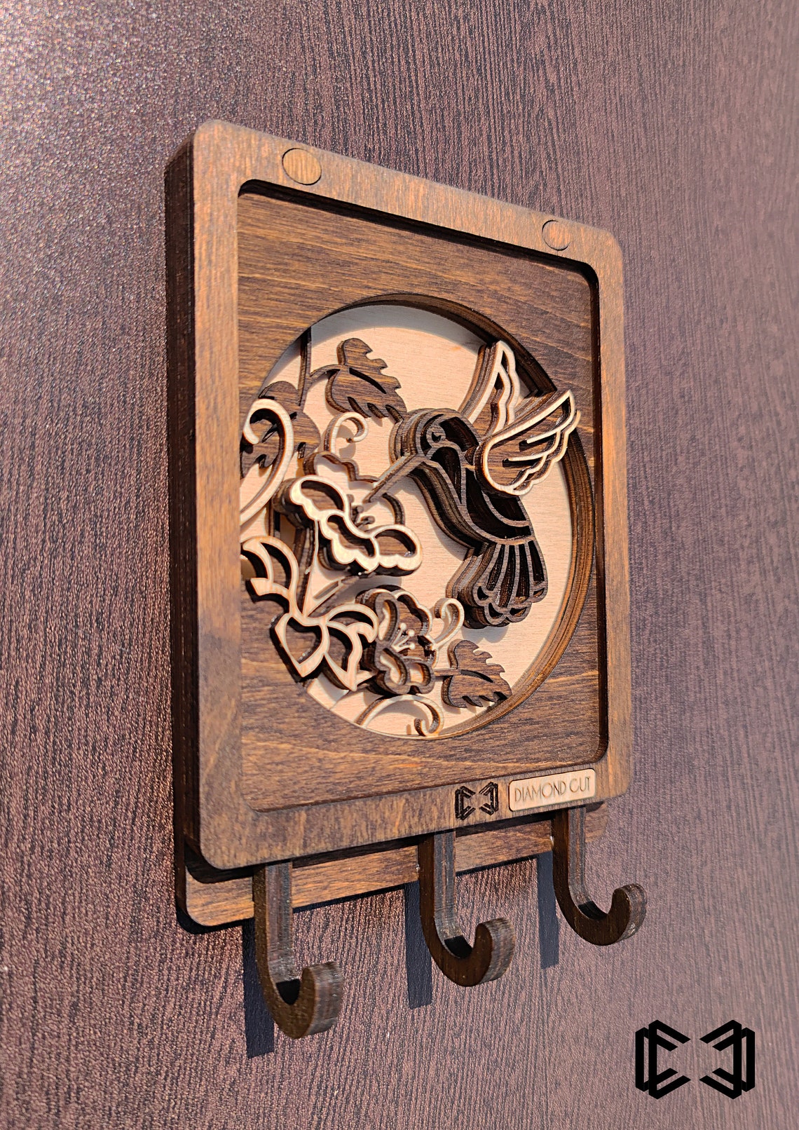 Home Key Holder Colibri Laser Cut Files Vector File Key - Etsy