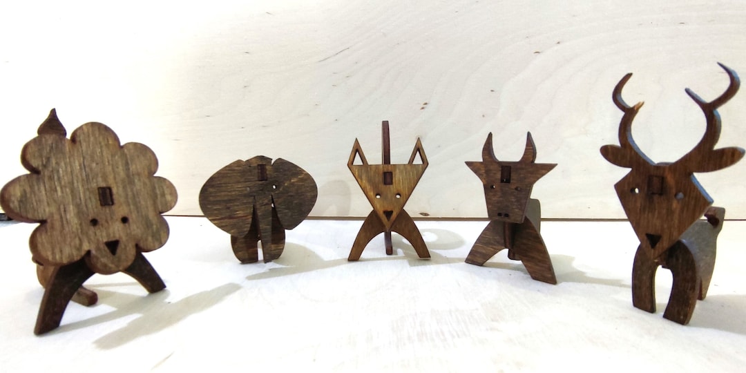 Laser Cut Animals Bundle 3D Model. Laser Puzzle With Animals. Laser Cut ...