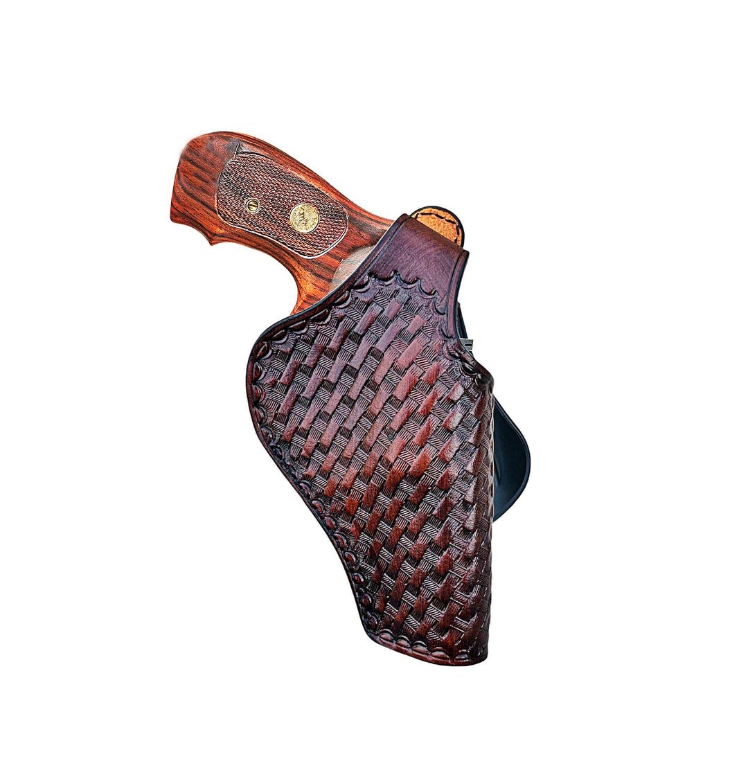 Leather Paddle OWB Revolver Holster Fits Colt King Cobra or Colt Python ...