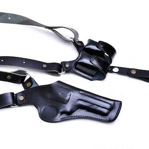 Handmade Leather Shoulder Holster: Colt Python & King Cobra .357 Mag - Etsy