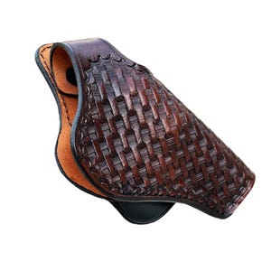 Leather Paddle OWB Revolver Holster Fits Colt King Cobra or Colt Python ...
