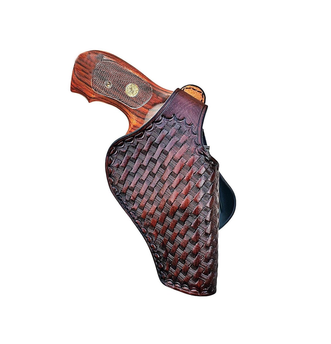 Leather Paddle OWB Revolver Holster Fits Colt King Cobra or Colt Python ...