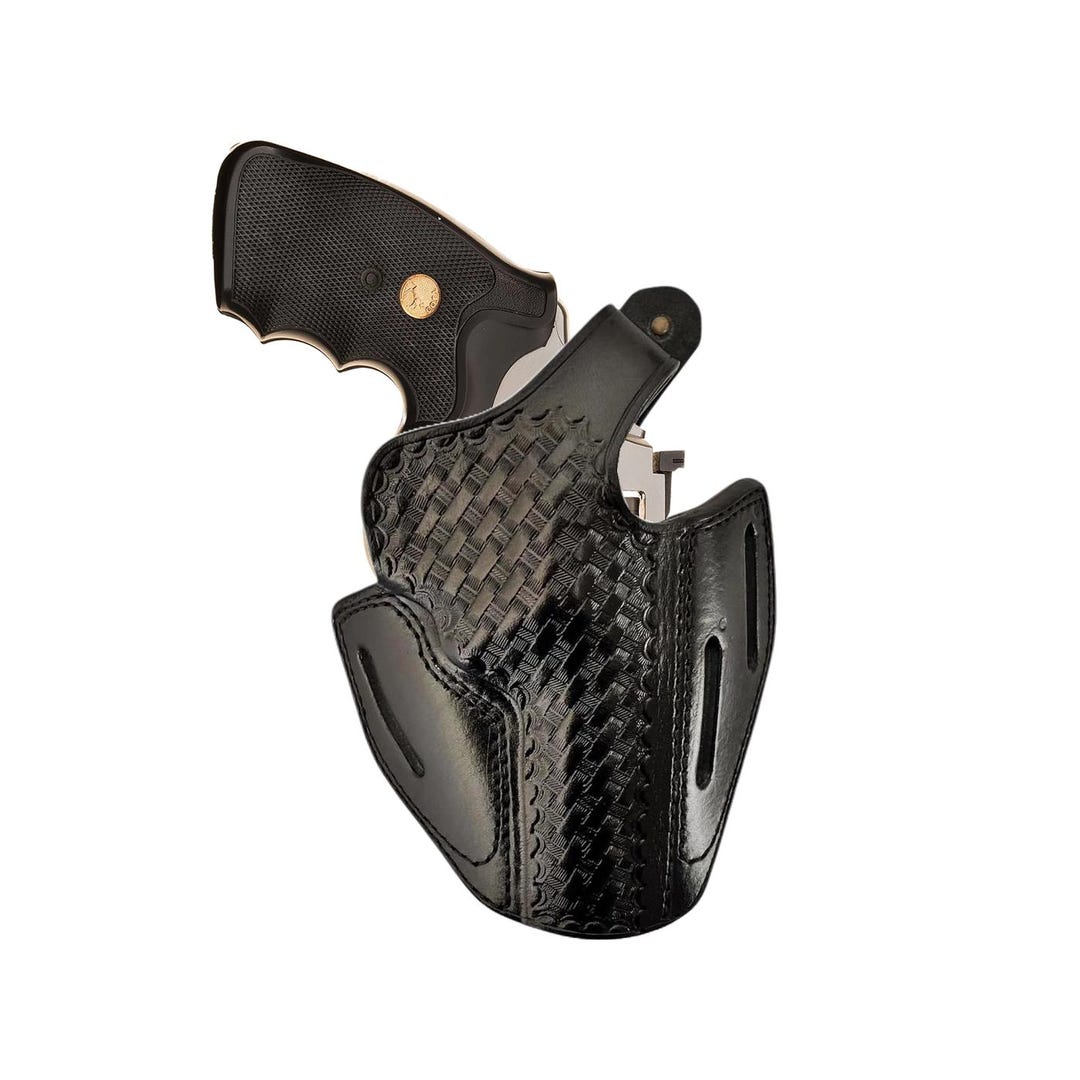 Leather Belt Holster Fits Taurus Judge 45 Colt - Genuine Leather - 3 ...
