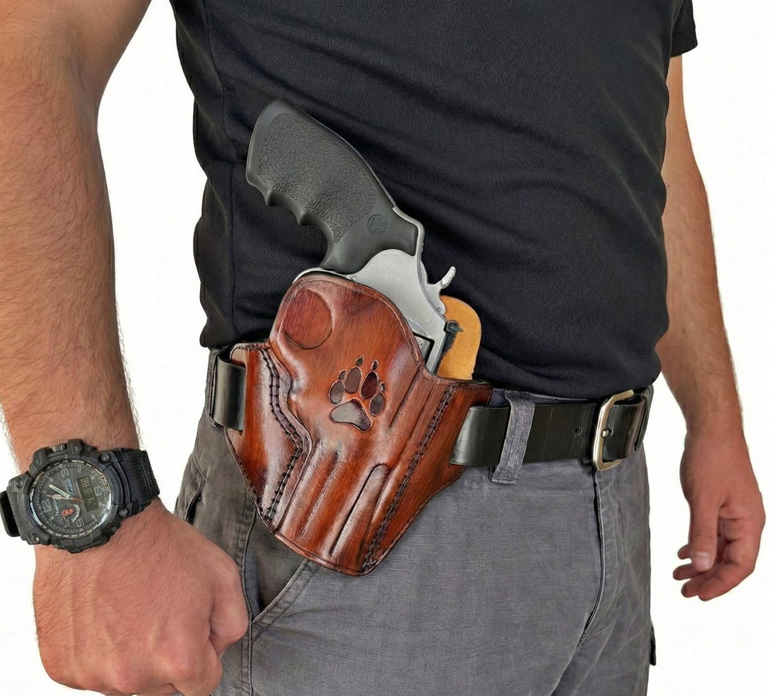 Handmade Leather OWB Holster: S&W Model 686 60 10 19 - Etsy