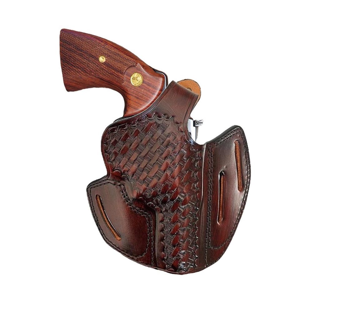 Handmade Leather OWB Holster: Colt Python & King Cobra .357 Magnum - Etsy