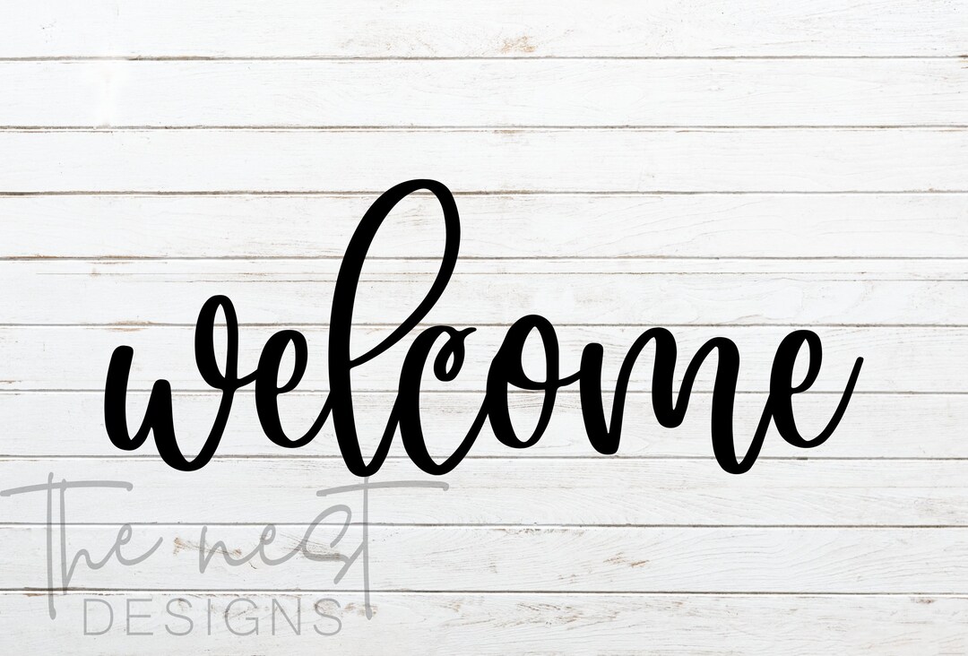 Welcome Sign SVG | Cricut Project | Silhouette - Etsy