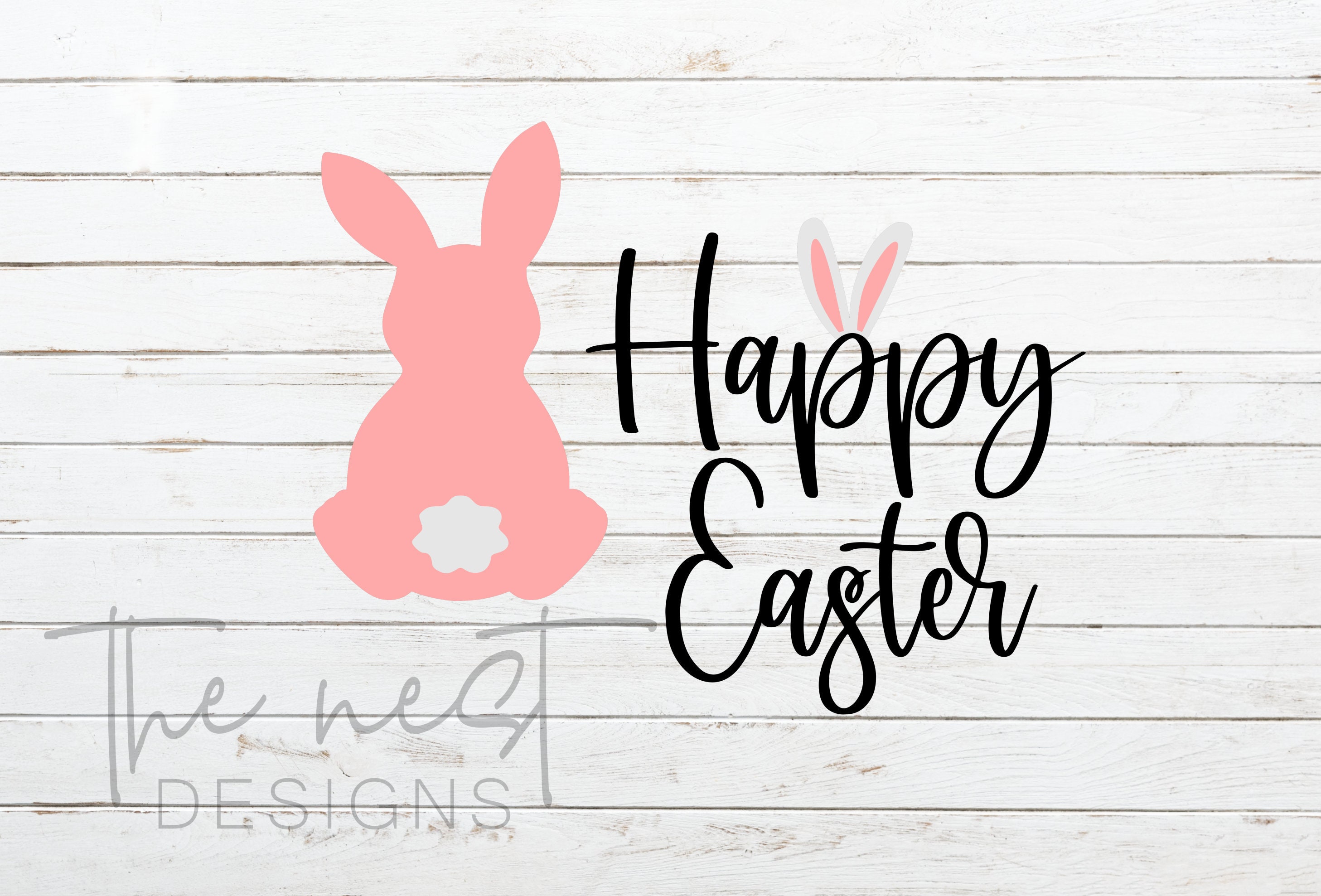Happy Easter and Easter Bunny SVG Bundle for Cricut | Spring Wood Round ...