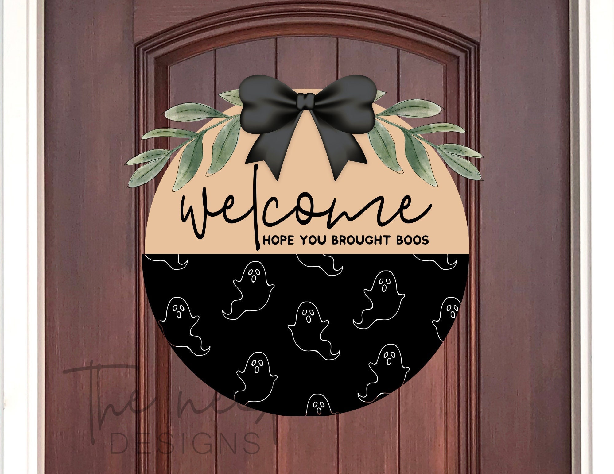 Welcome Hope You Brought Boos Halloween Door Hanger PNG & SVG for ...