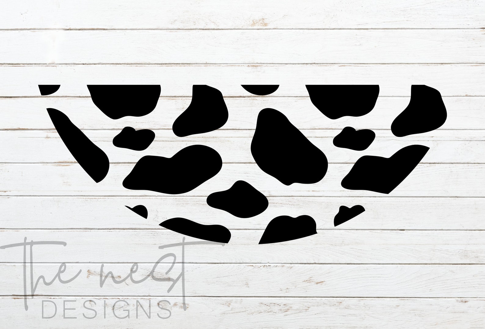 Cow Print SVG File Door Hanger SVG Western SVG Animal Print - Etsy