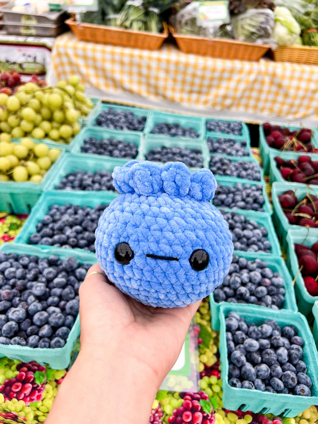 Crochet Blueberry Plushie - Etsy