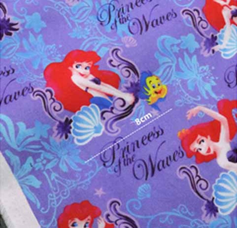 Ariel the Little Mermaid Fabric Princess Cartoon Fabric Cotton Fabric ...