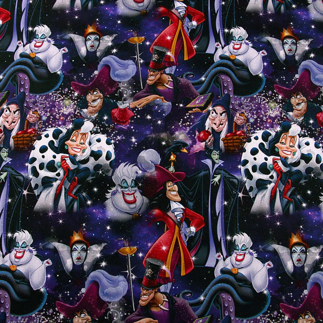 Disney Villains Fabric Maleficent Fabric Cartoon Fabric Cotton Fabric ...