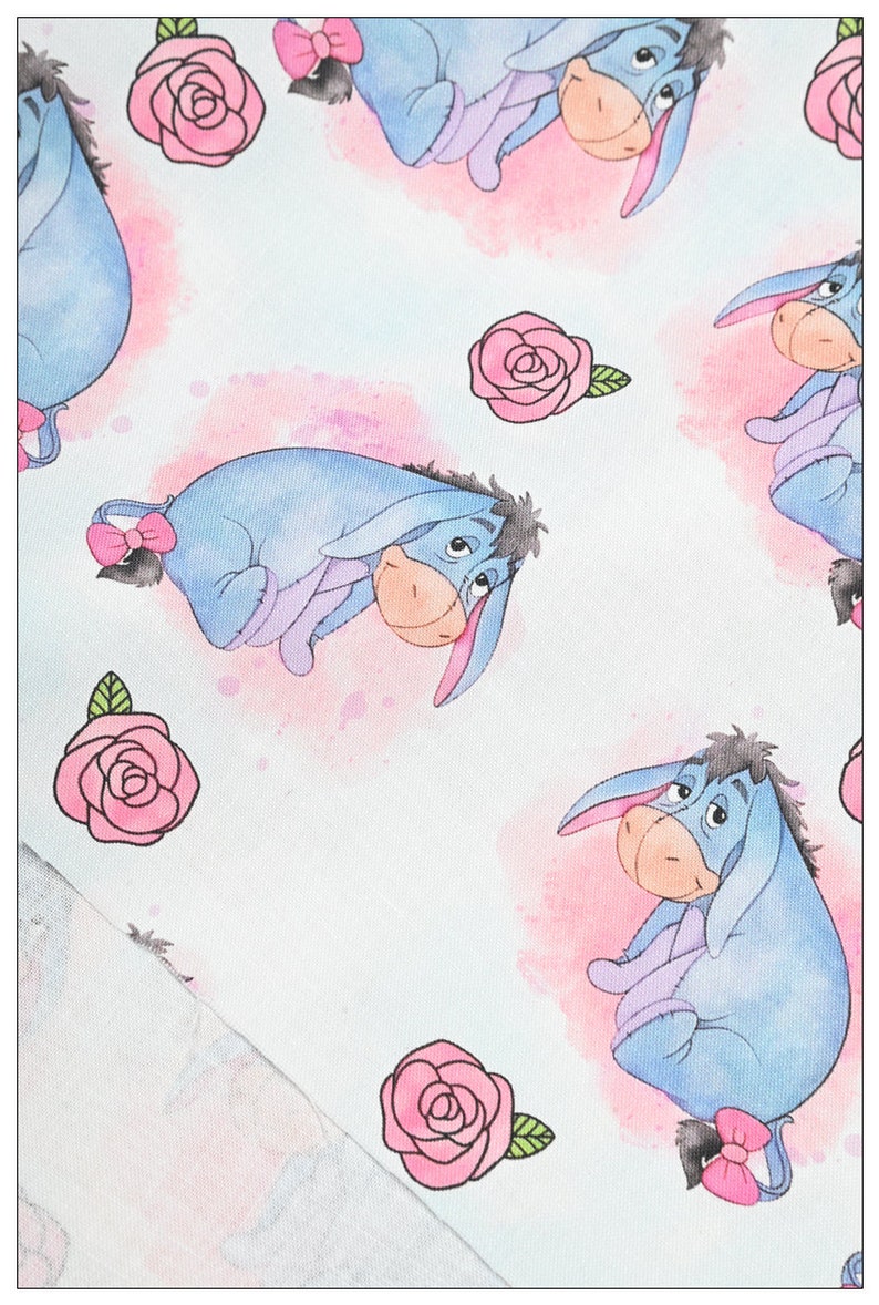 Winnie the Pooh Fabric Eeyore Cartoon Fabric Cotton Fabric by the 45cm ...