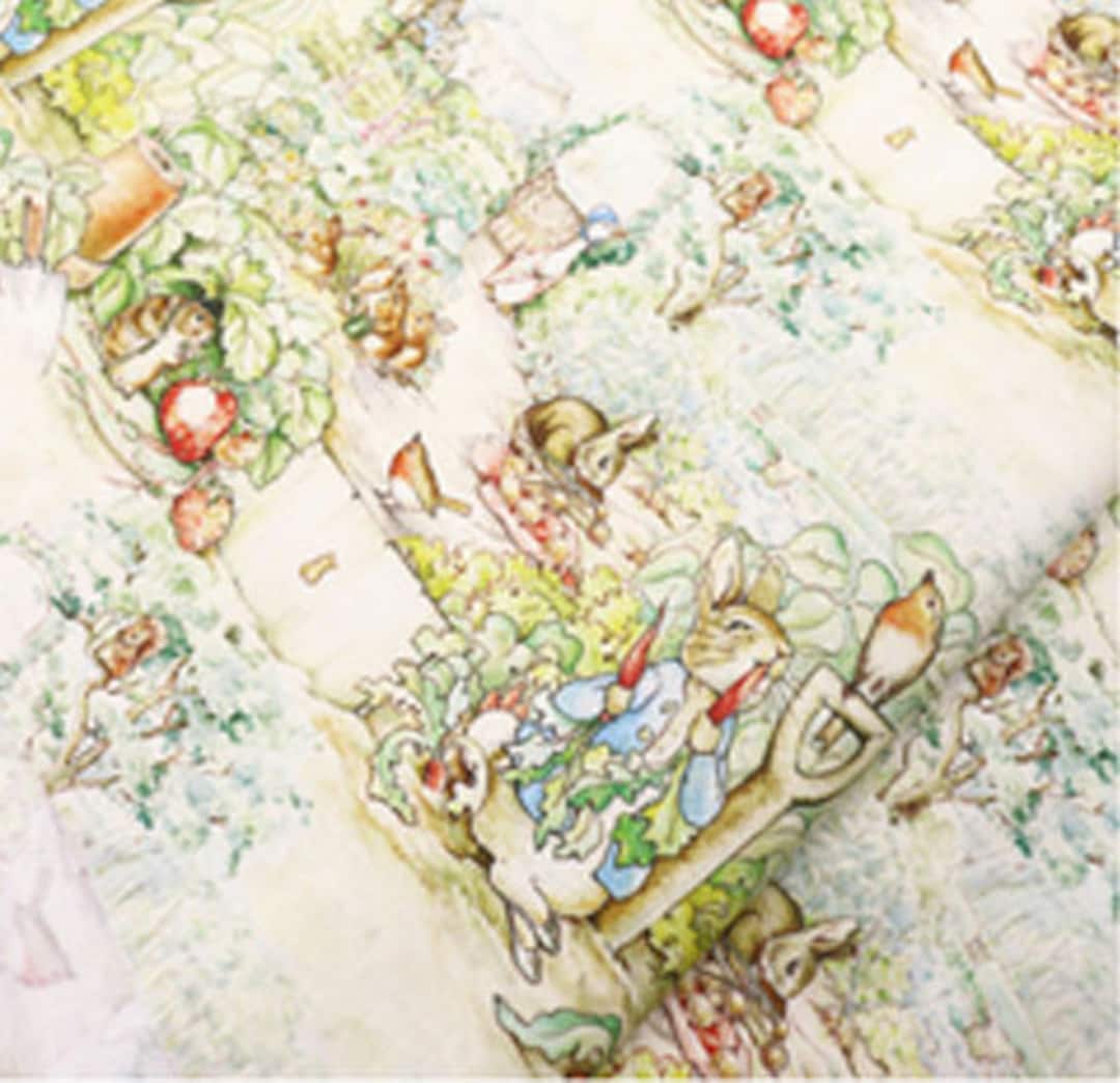 Peter Rabbit Fabric Beatrix Potter Fabric Cartoon Rabbit Fabric Cotton ...