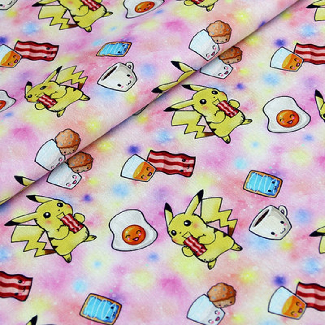Pokemon Pikachu Fabric Pocket Monster Fabric Cartoon Fabric Cotton Fabric by the Half Yard - Etsy