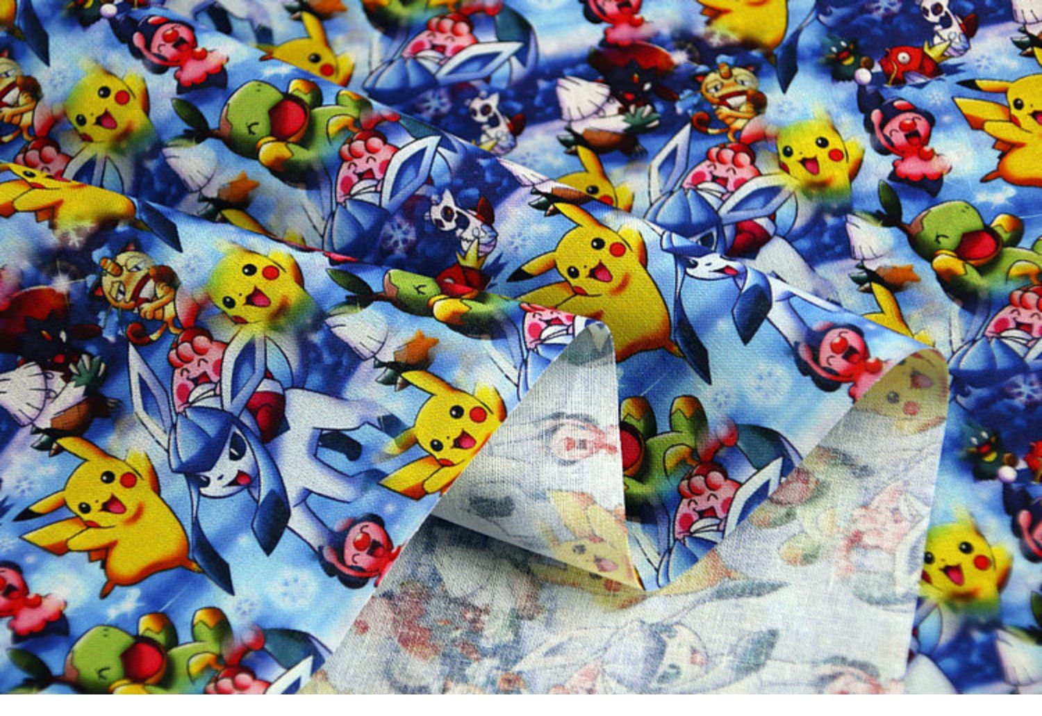 Pokemon Pikachu Fabric Pocket Monster Cartoon Cotton (by the Half Yard ...