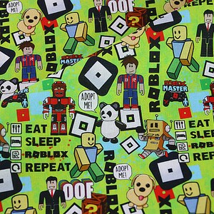 Game Cartoon Fabric Cotton Fabric by the Half Yard - Etsy
