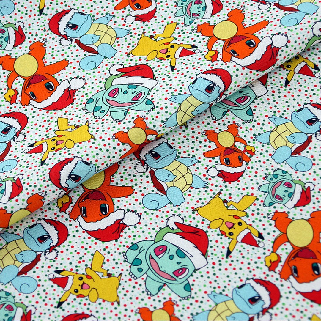 Pokemon Pikachu Fabric Pocket Monster Fabric Cartoon Fabric Cotton Fabric by the Half Yard - Etsy