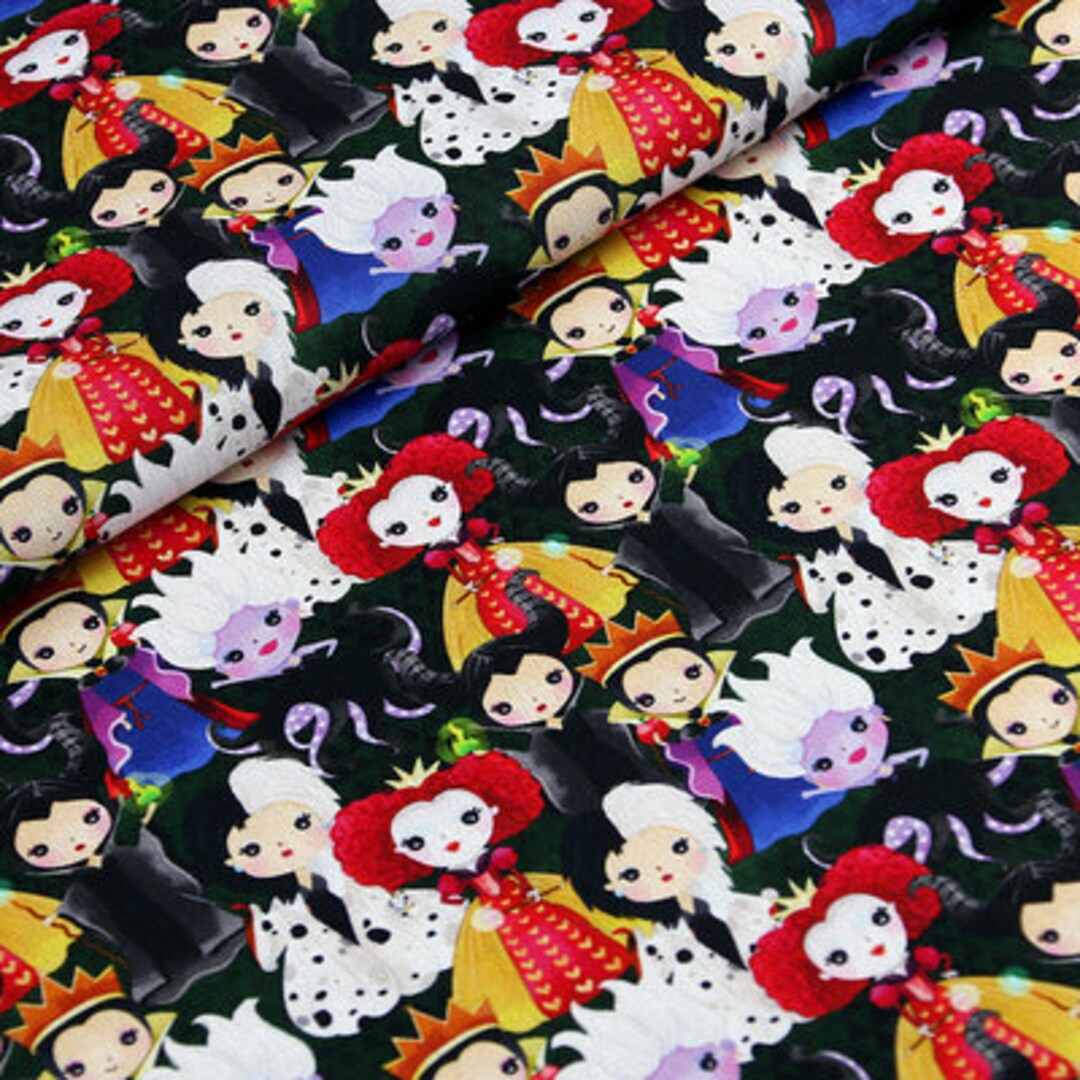 Evil Characters Fabric Maleficent Fabric Cartoon Fabric Cotton Fabric ...
