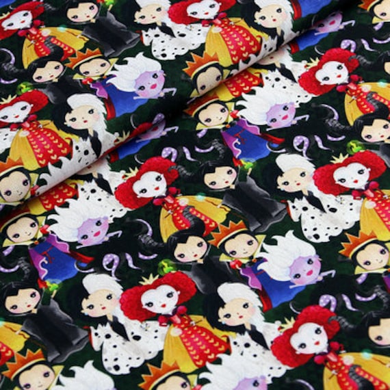 Evil Characters Fabric Maleficent Fabric Cartoon Fabric Cotton - Etsy