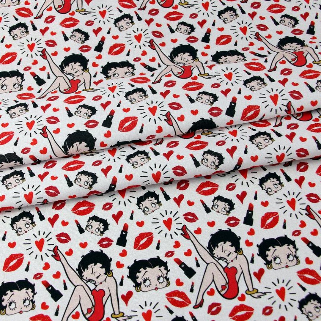 Betty Boop Fabric Jazz Age Flapper Cartoon Fabric Cotton Fabric by the ...