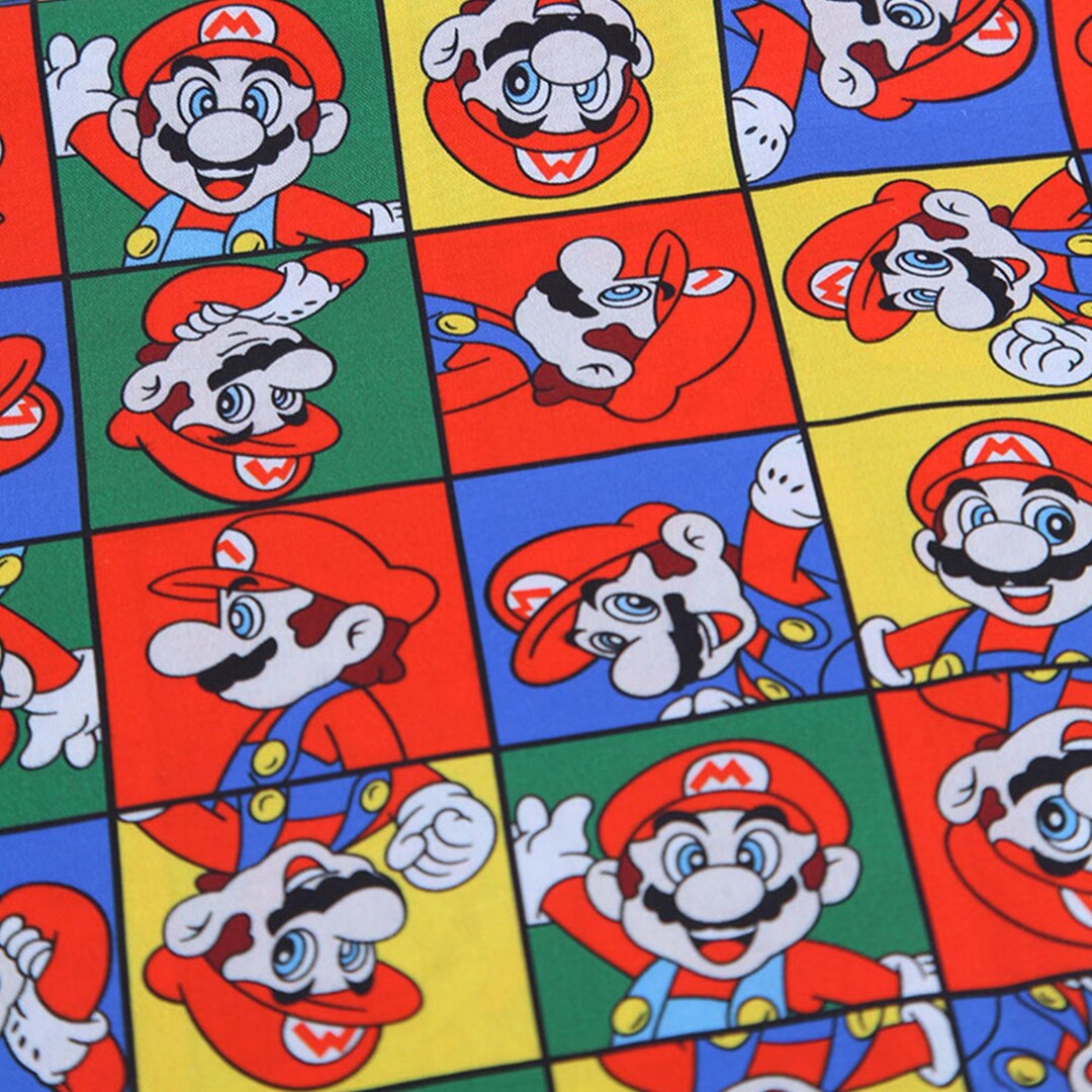 Super Mario and Friends Fabric Mario Luigi Fabric Cartoon Mario Fabric ...