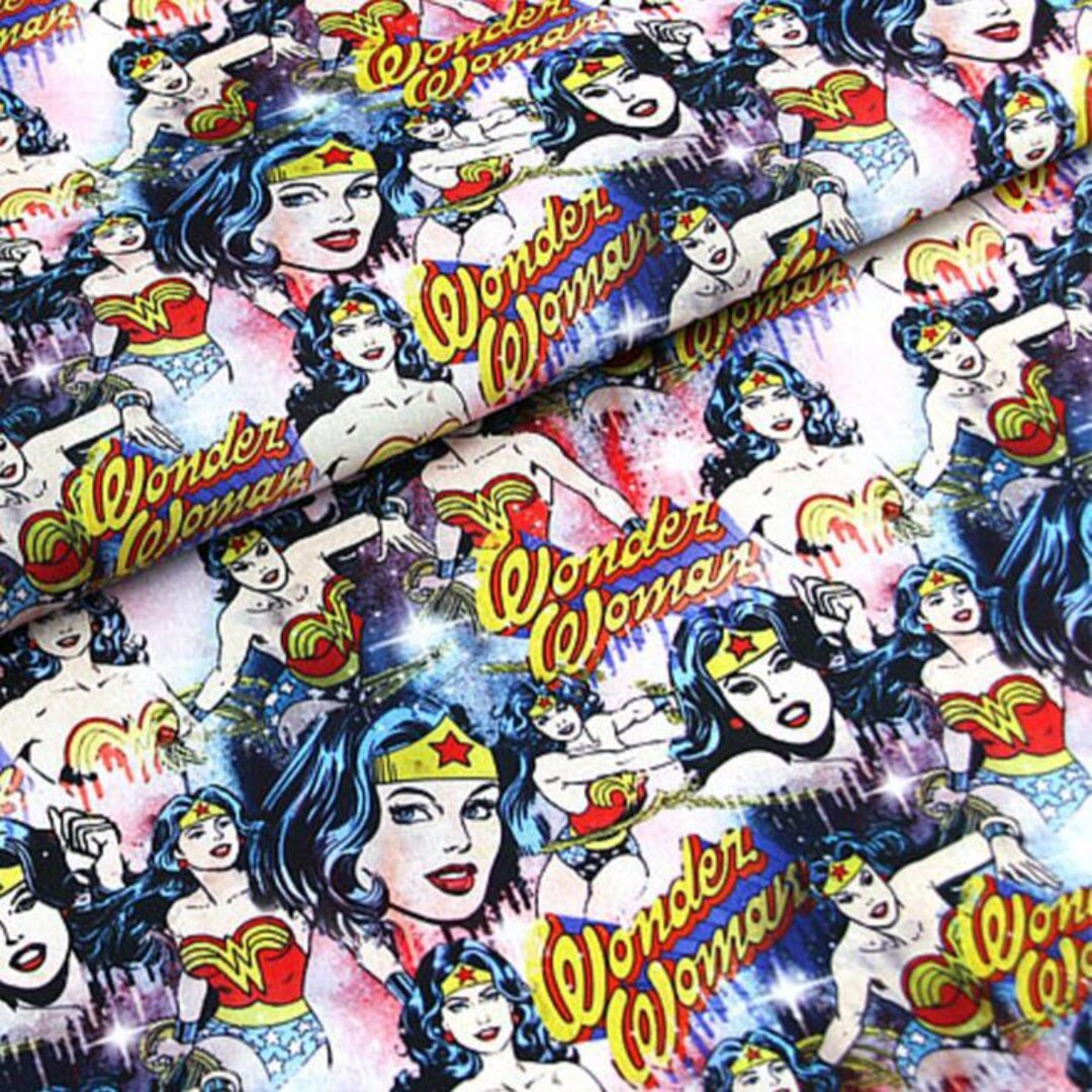 Wonder Woman Fabric Super Hero Fabric Cartoon Fabric Cotton Fabric by ...