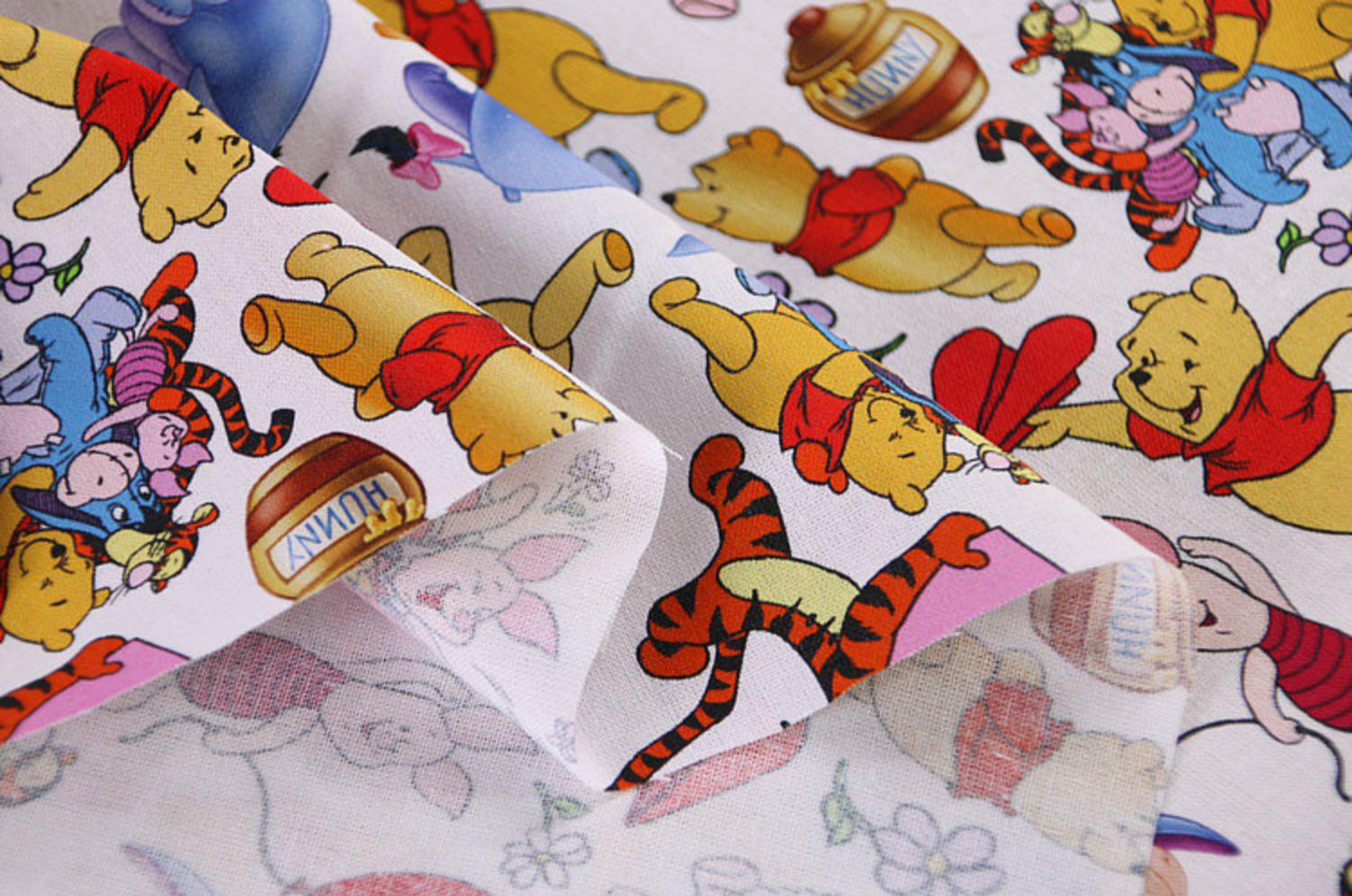 Winnie the Pooh Fabric Pooh Bear Eeyore Tigger Piglet Cartoon Fabric ...