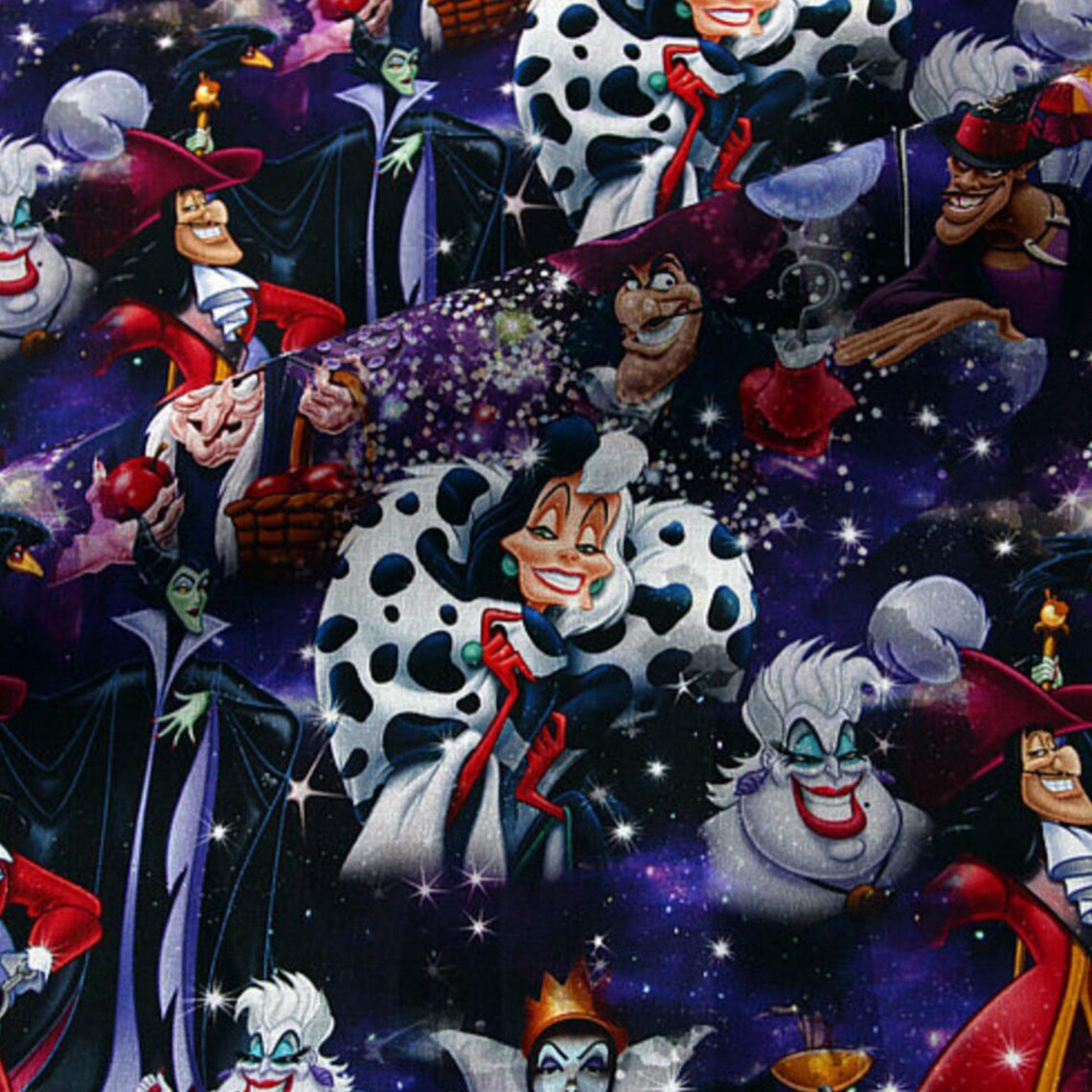 Disney Villains Fabric Maleficent Fabric Cartoon Fabric Cotton Fabric ...