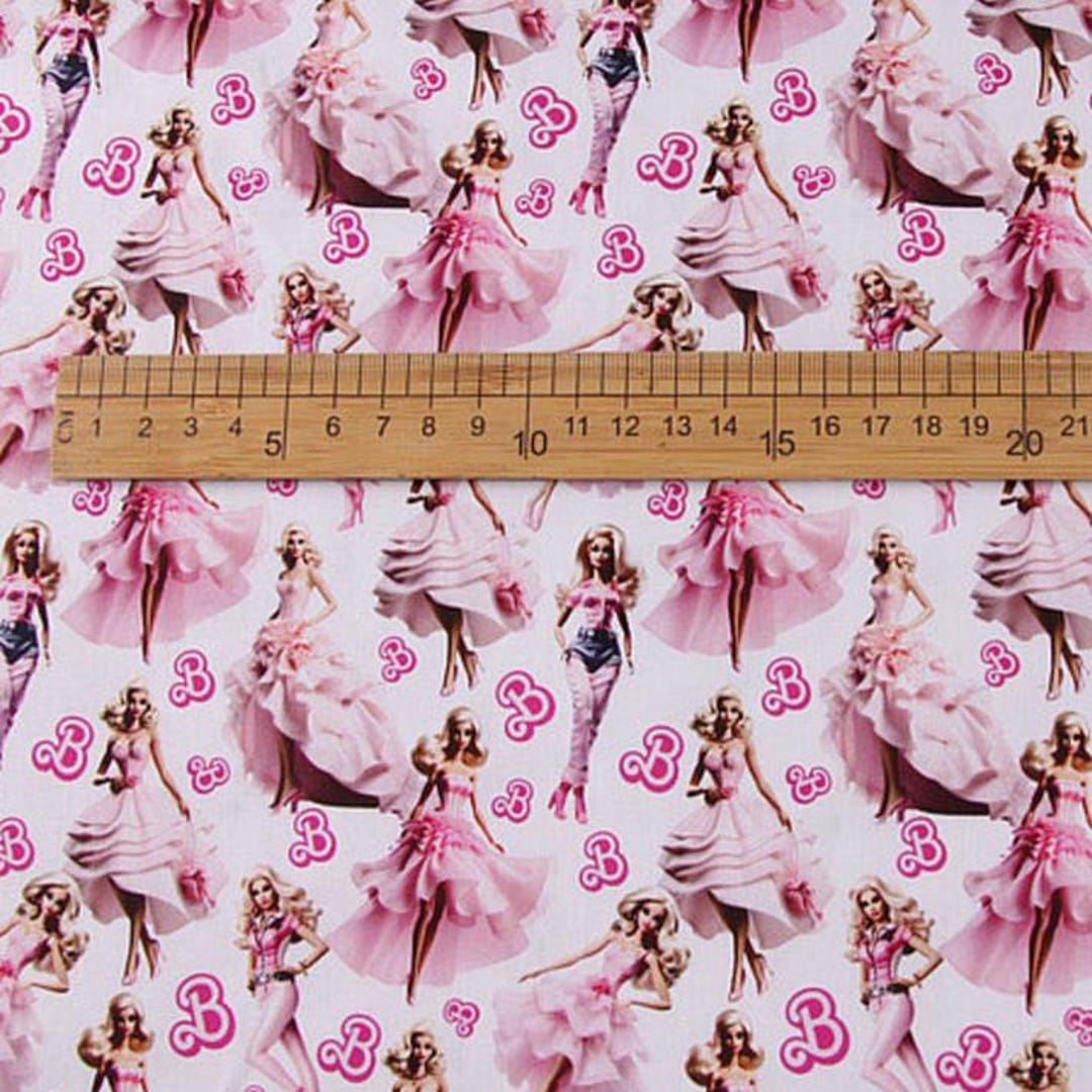 Barbie Fabric Cartoon Fabric Cotton Fabric by the Half Meter - Etsy