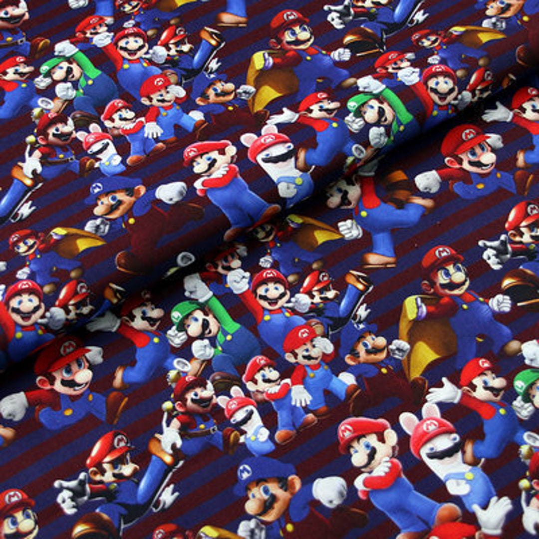 Super Mario and Friends Fabric Mario Luigi Fabric Cartoon Mario Fabric ...