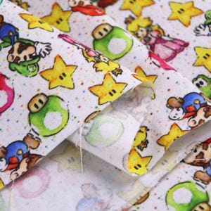 Super Mario and Friends Fabric Mario Luigi Fabric Cartoon Mario Fabric ...