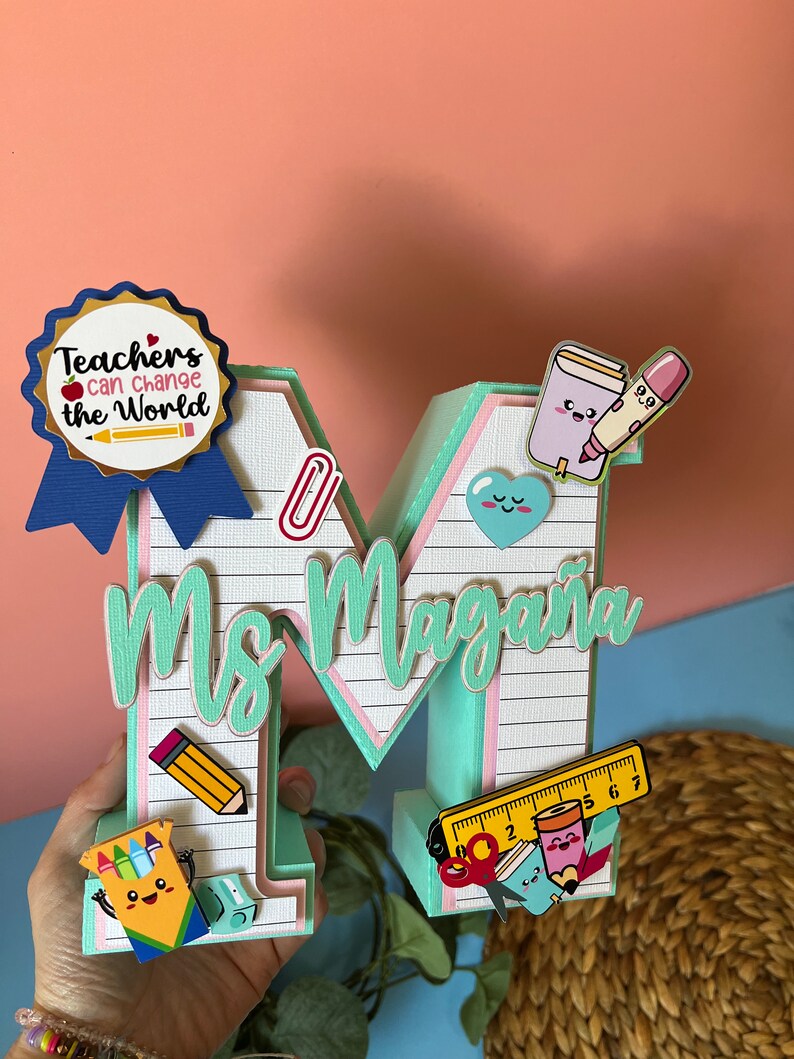Teacher Gifts 3D Letter, Personalized Teacher Gifts, Teacher ...