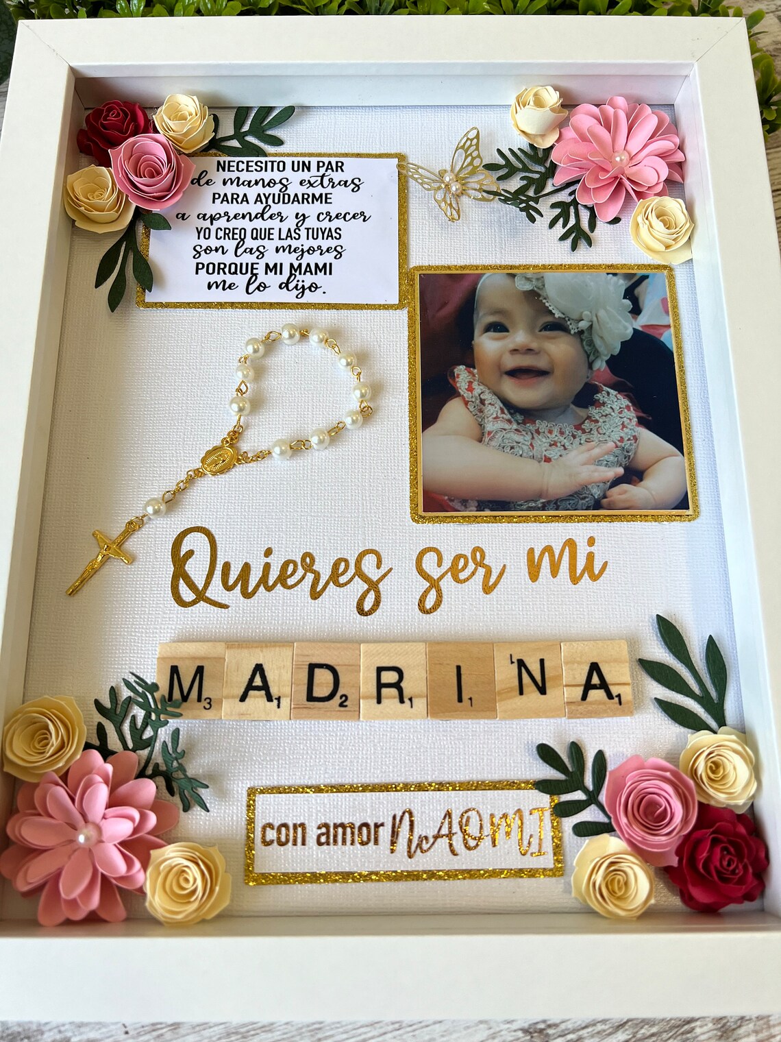 Baptism Proposal Shadow Box, Godparent Proposal Shadow Box, Beautiful ...