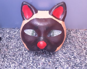 Siamese Cat Face Mask - Etsy