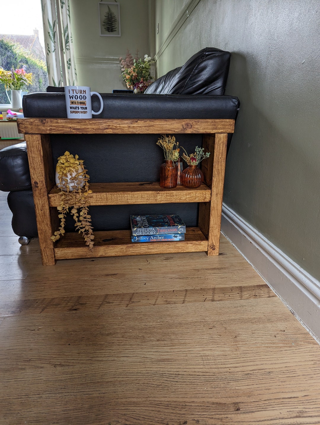 Rustic Sofa End Table, Side Table ,70cm Length, Various Sizes. Hall Way ...