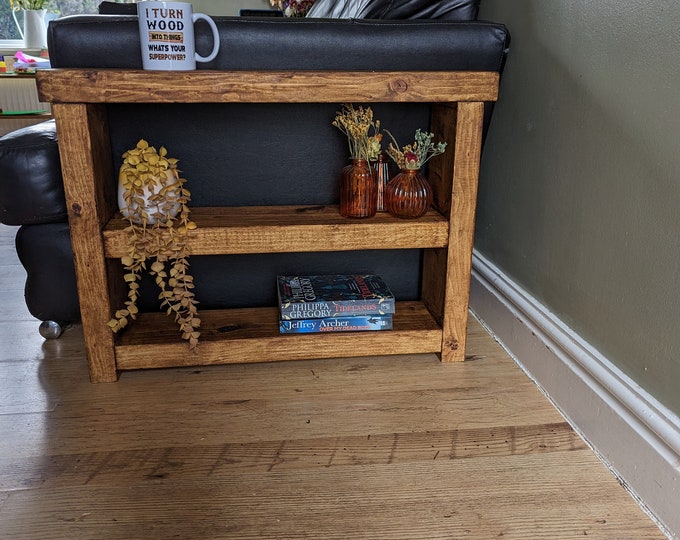 Rustic Sofa End Table, Side Table ,70cm Length, Various Sizes. Hall Way Table - Etsy UK