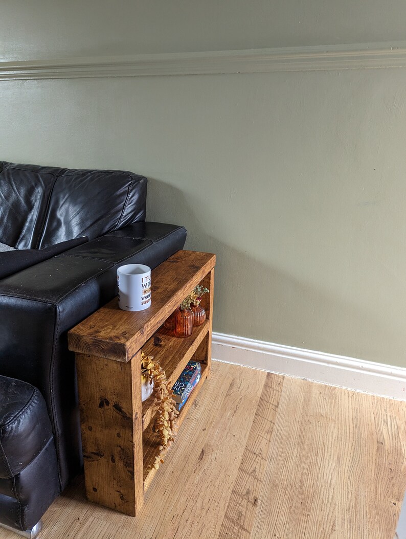 Rustic Sofa End Table Side Table 70cm Length Various Sizes - Etsy UK