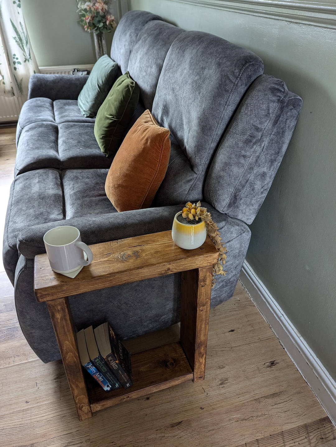 Solid Wooden Sofa End Table Narrow Various Sizes and Colours Made to ...