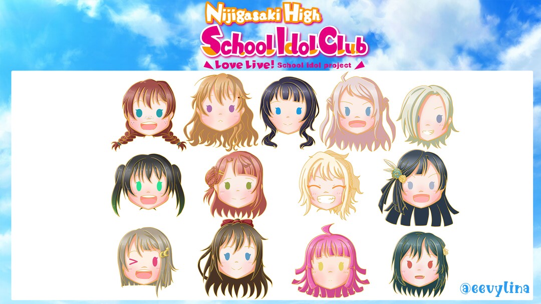Stickers Love Live Chibi Nijigasaki High School Idol Club - Etsy