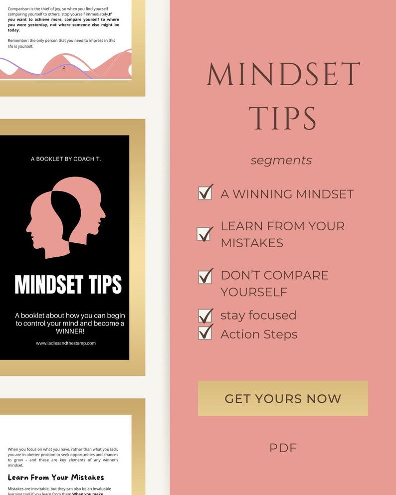 Mindset Tips and Action Steps - Etsy