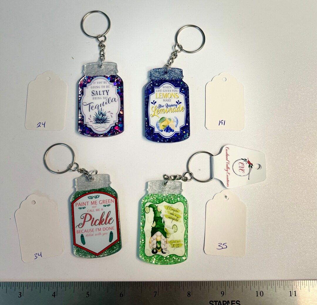 Mason Jar Funny Keychains, Drinks, Gnome Keychain, Pickle, Tequila ...