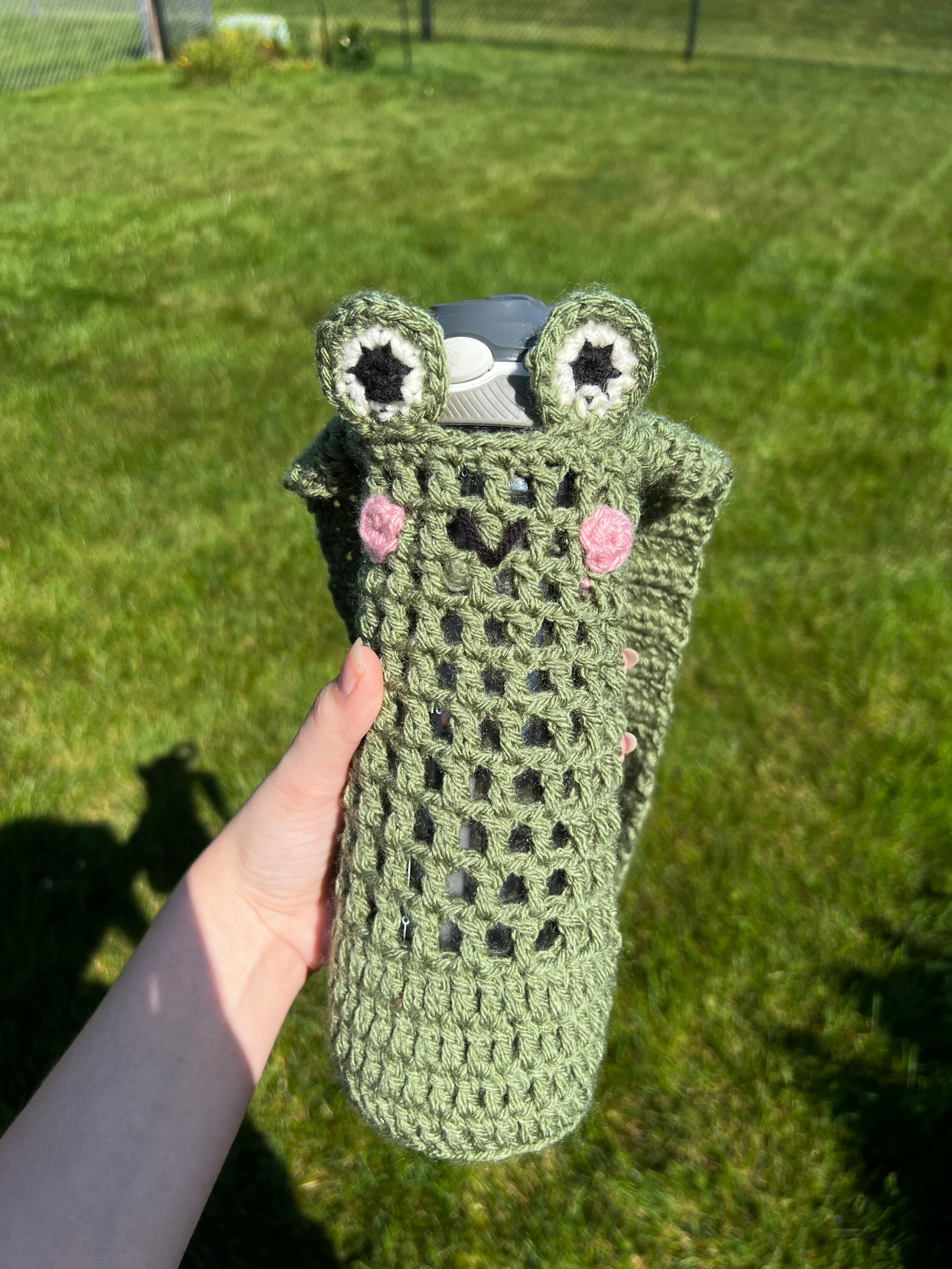 Crochet Frog Water Bottle Holder - Etsy