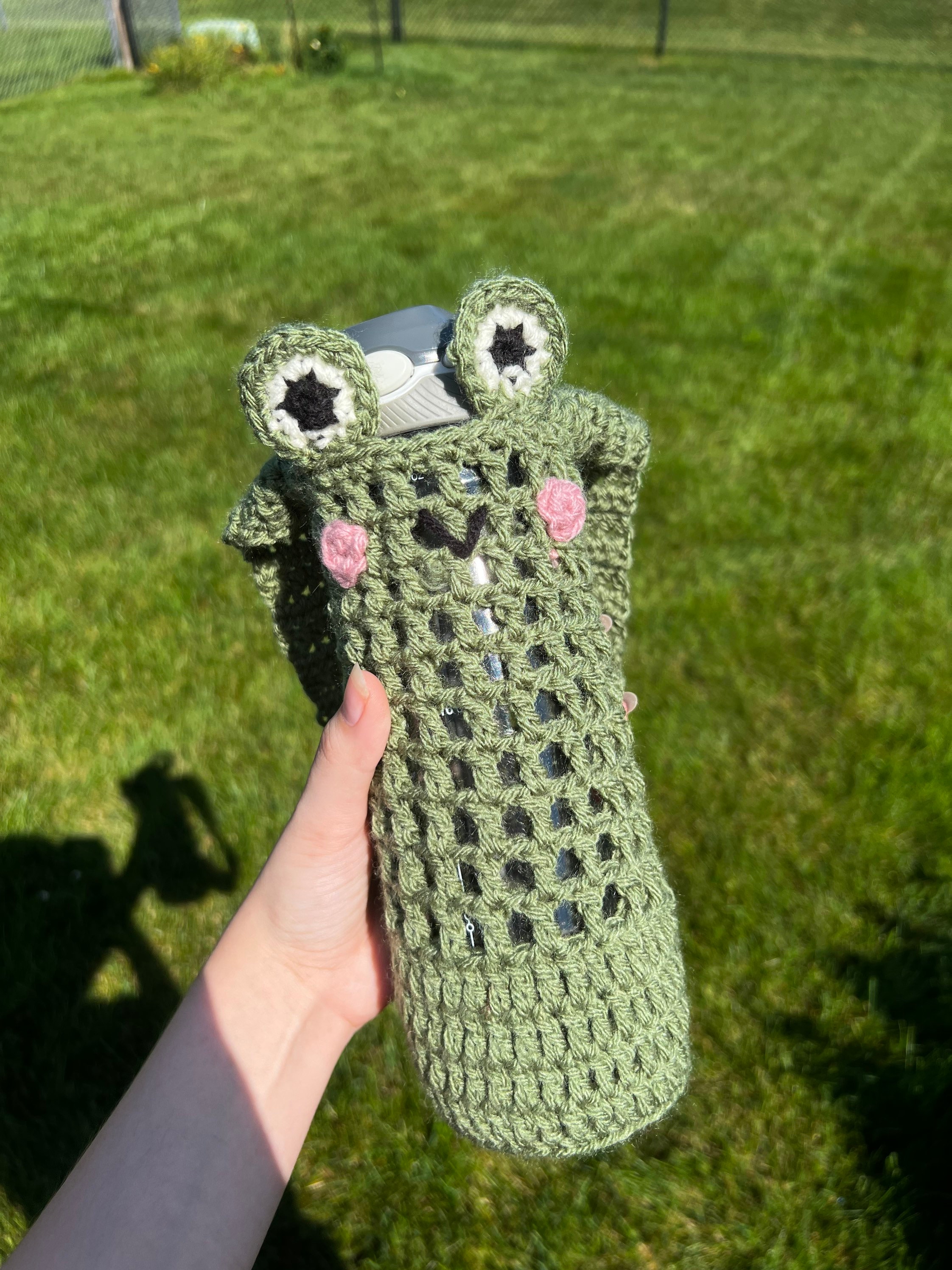 Crochet Frog Water Bottle Holder - Etsy