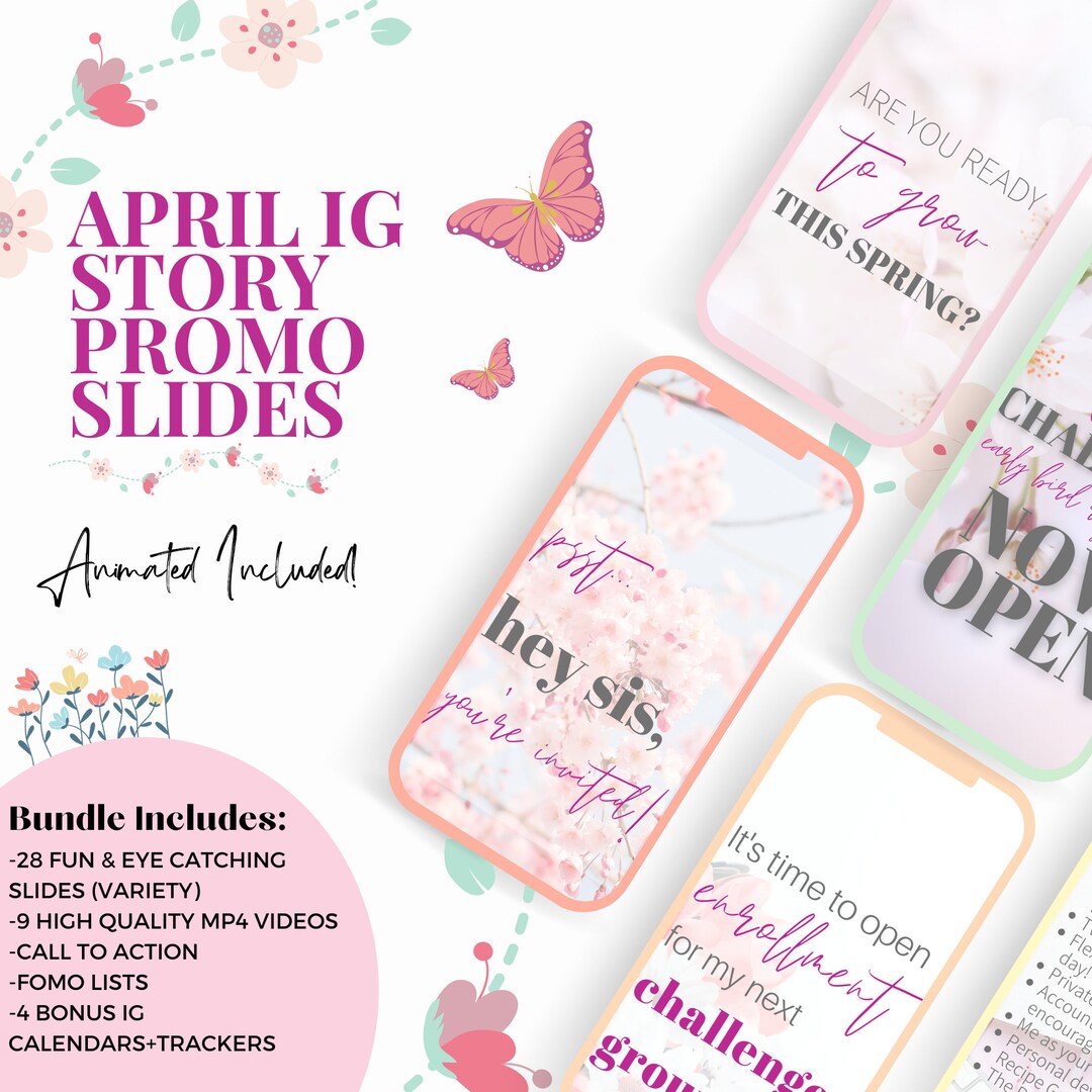 April Challenge Group Invites IG Stories Coach Content Multi Program ...