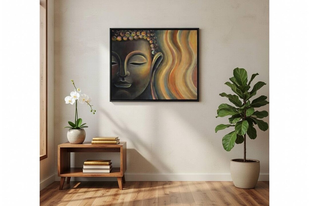 Original| Inner Silence – Original Buddha Painting, Spiritual Abstract ...