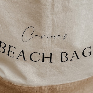 BEACH BAG | BEACH BAG | Personalized | With Name/text | XL Canvas ...