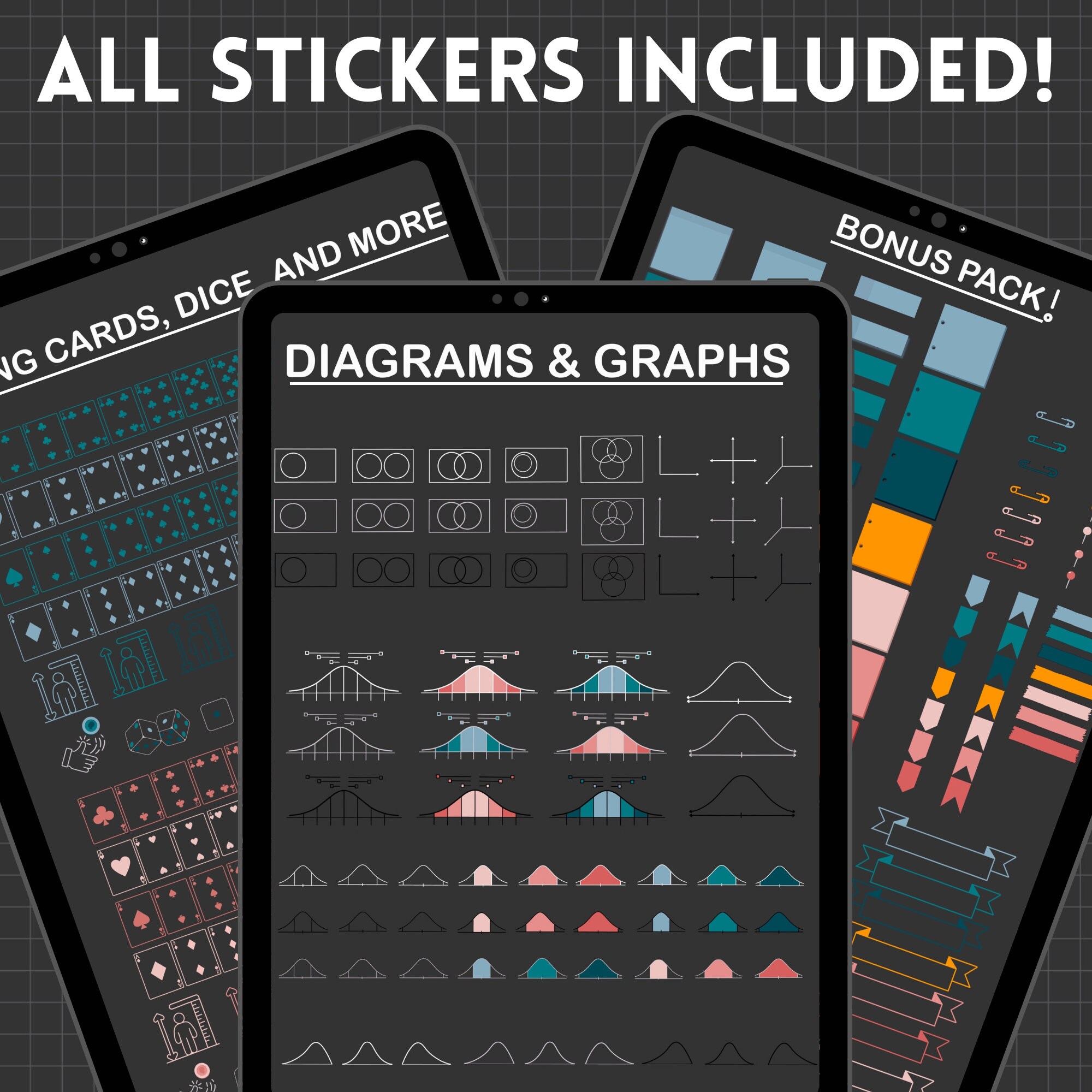 MATHEMATICS: PROBABILITY & STATISTICS Basics Digital Stickers - Etsy