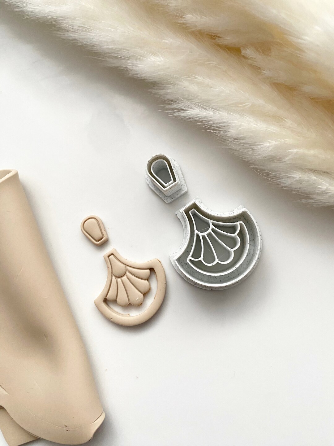 Embossed Fan Clay Cutter Ethnic Embossed Clay Cutter Polymer Clay Tools ...